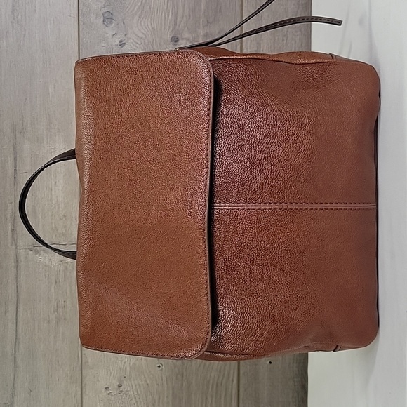Fossil | Bags | Fossil Small Brown Leather Backpack Shoulder Bag | Poshmark